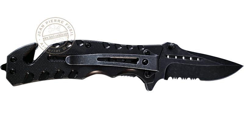 Black security knife with skull