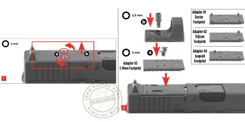 Adapter plates for GLOCK MOS pistols - JP Fusil