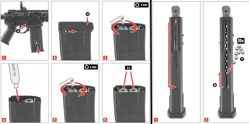 CO2 Airgun UX Strike Force, blowback, full auto | JP Fusil