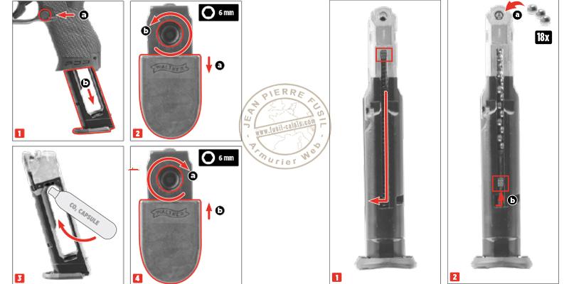 WALTHER PDP Compact 4" Blowback CO2 pistol .177 BB bore - JP Fusil